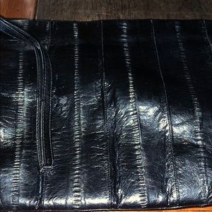 Lee Sands | Bags | Lee Sands Black Genuine Eel Skin Purse | Poshmark